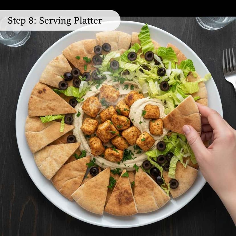 Chicken Hummus Platter | Culiverse | Culiverse